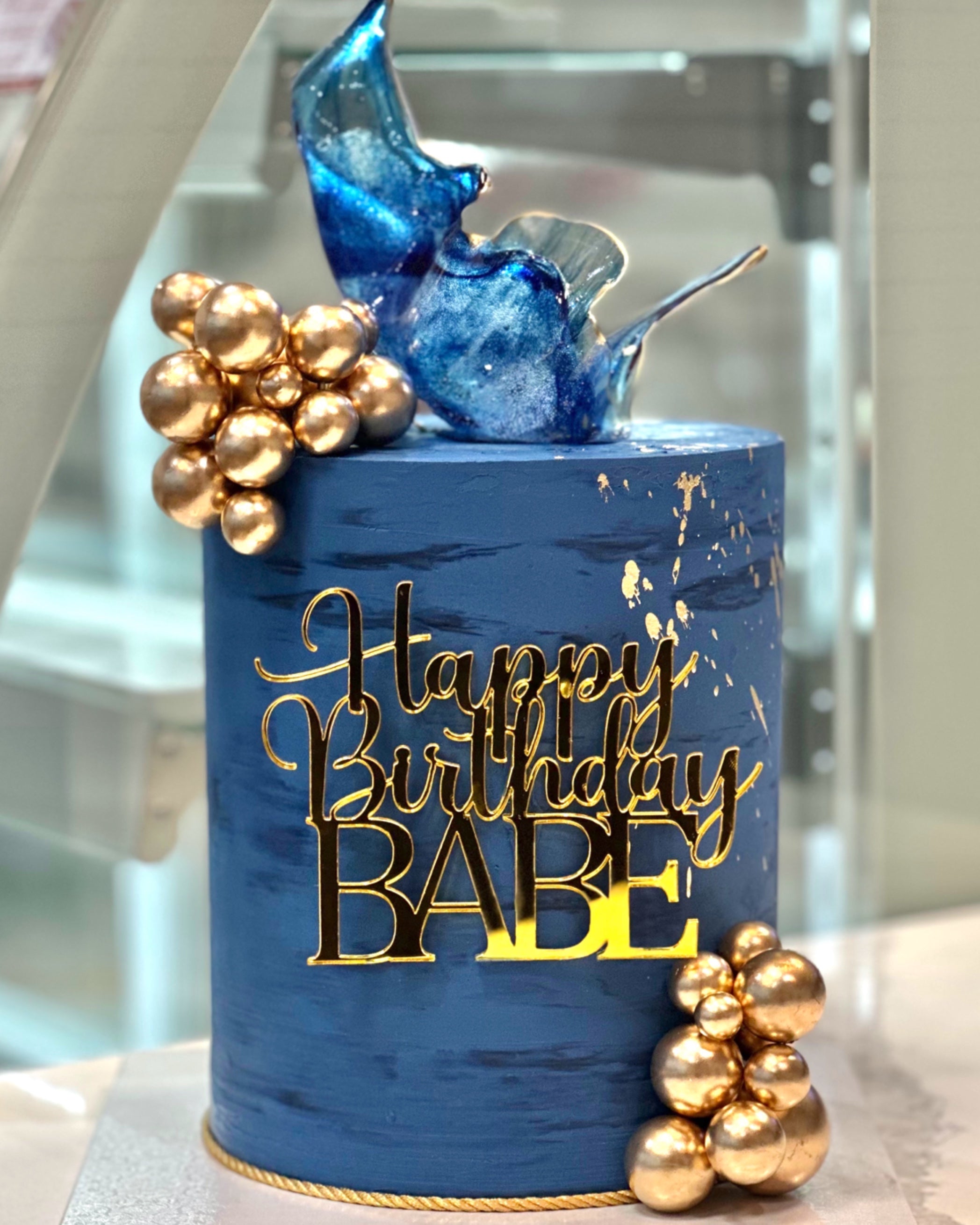 Front - Acrylic Cake Topper – 3 Lines – Creations Nani LLC